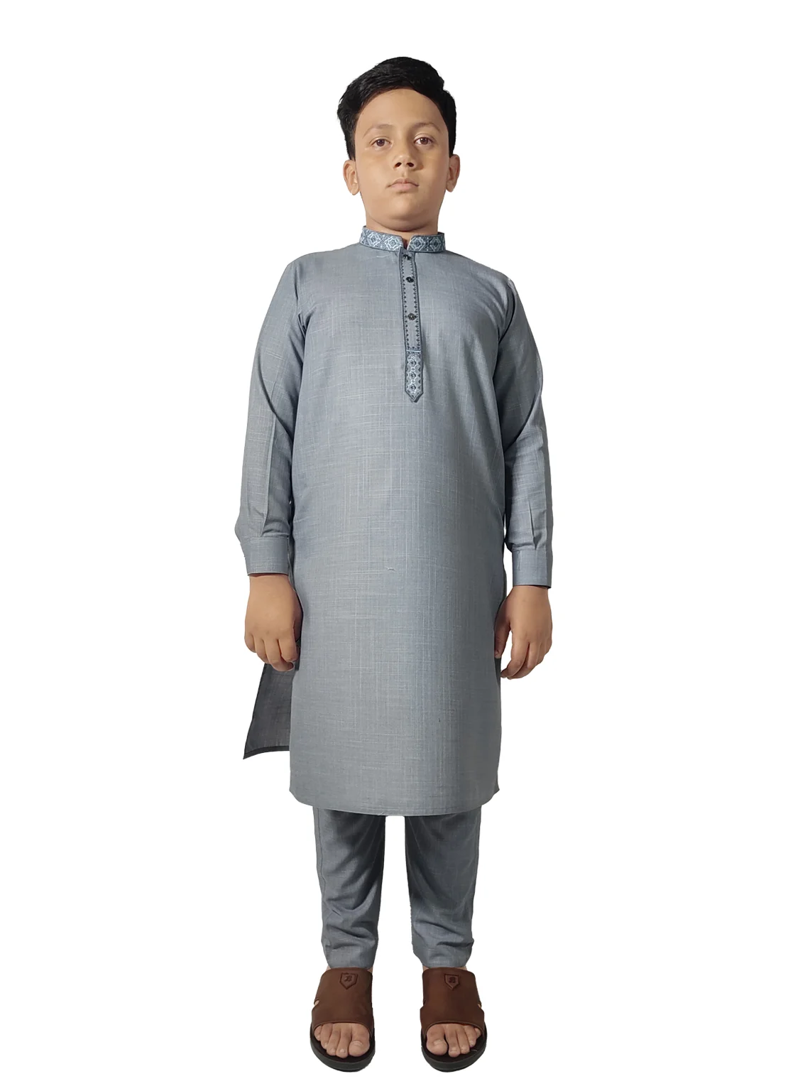 Grey Kameez Suit - for Boys | Rai Ahmed